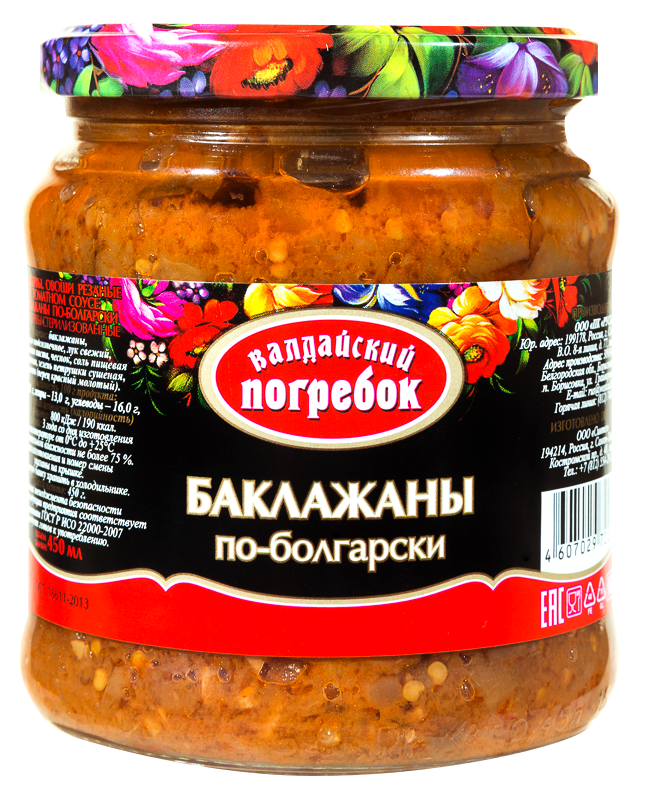 Баклажаны Валдайский Погребок по-болгарски 450мл купить и получить в ...