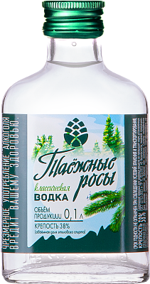 Водка Таёжные Росы Классическая 38% 0,1л заказать и забрать в любом ...